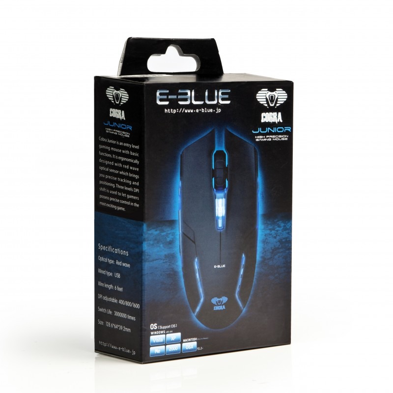 Mouse Gaming E-Blue EMS151BK Cobra Jr. Negru - PC Garage