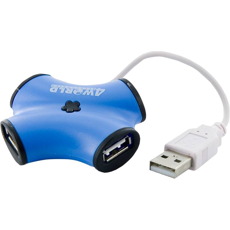 Hub USB 4World 06163 4 porturi Blue - PC Garage