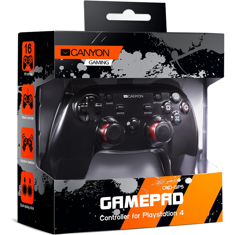 Controller Canyon CND-GP5 PS4 Black - PC Garage