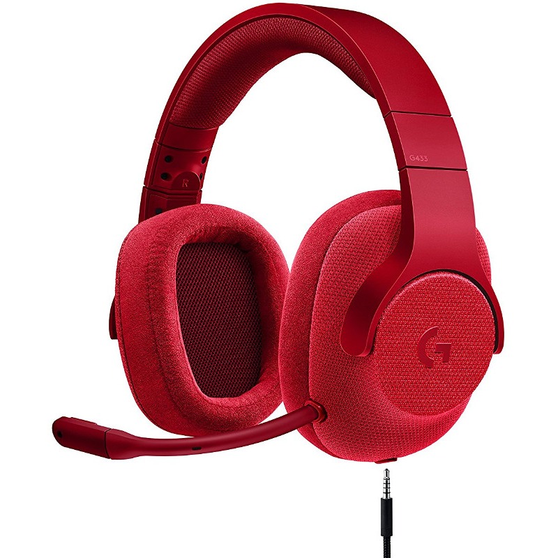 Casti Gaming Logitech G433 Red - PC Garage