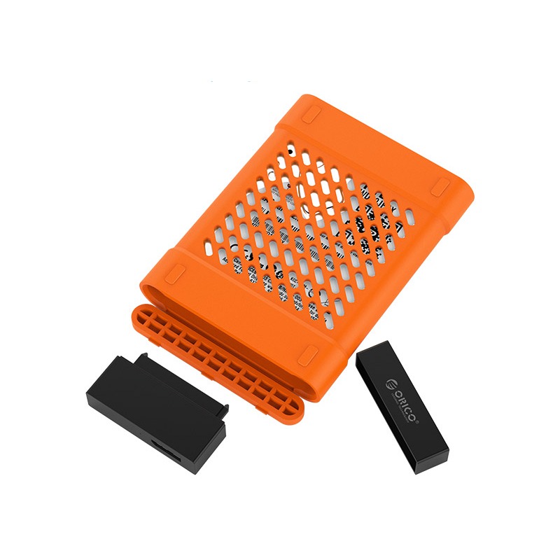 Husa HDD Extern Orico PHS-25 2.5 HDD Silicone Protection Box Orange ...