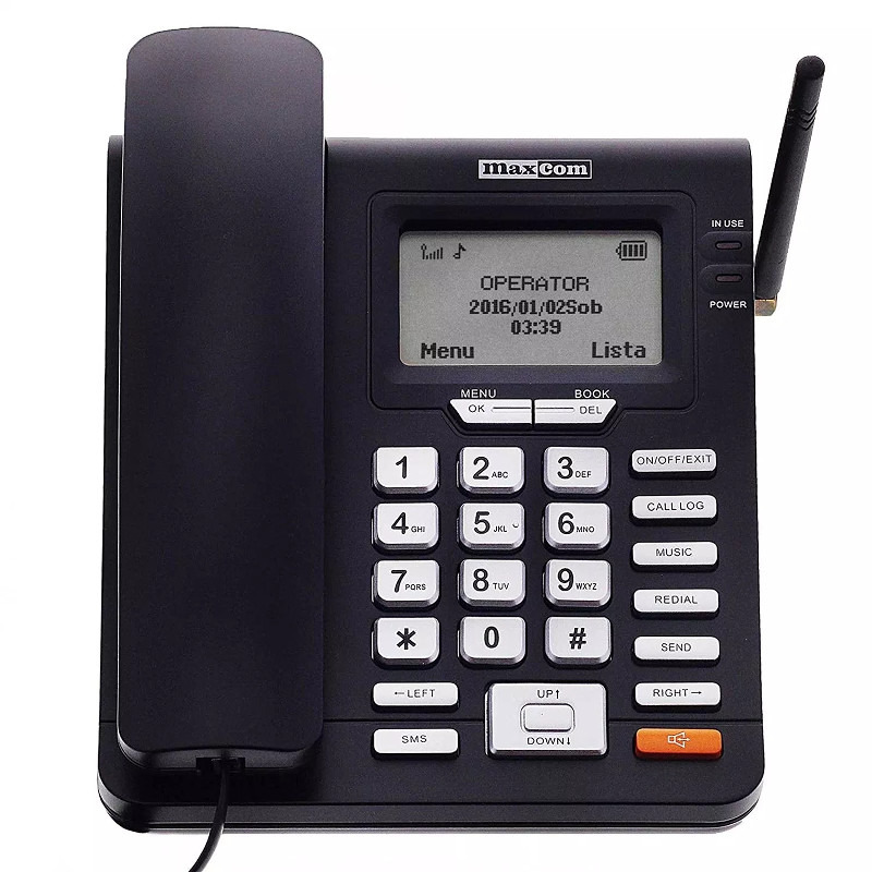 Telefon fix Maxcom MM28DHS cu SIM, Black - PC Garage