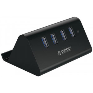 Hub USB Orico SHC-U3 V2, 4 porturi, USB 3.0, negru - PC Garage