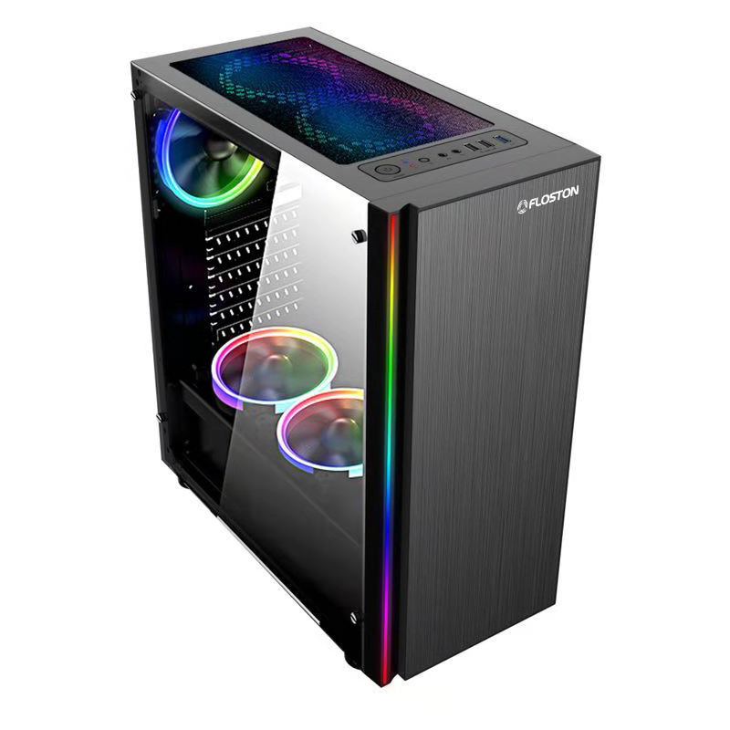 Carcasa Floston Dark Brushed RGB - PC Garage