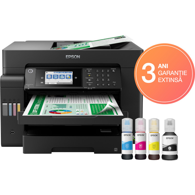 Multifunctionala Epson EcoTank L15150, InkJet CISS, Color, Format A3 ...