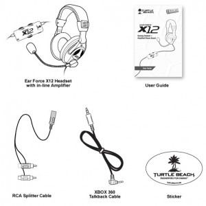 Casti Gaming Turtle Beach Ear Force X12 Black pentru PC si Xbox 360 ...