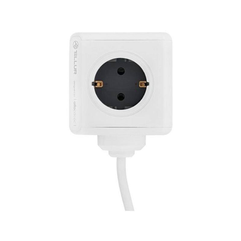 Priza/prelungitor Tellur PowerCube, 2x USB, 4x Schuko, 1.5 m, White ...