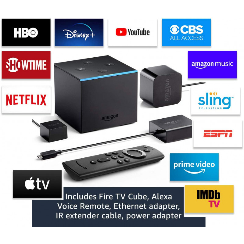 Media-player Amazon Fire TV Cube, Hands-free streaming device with ...