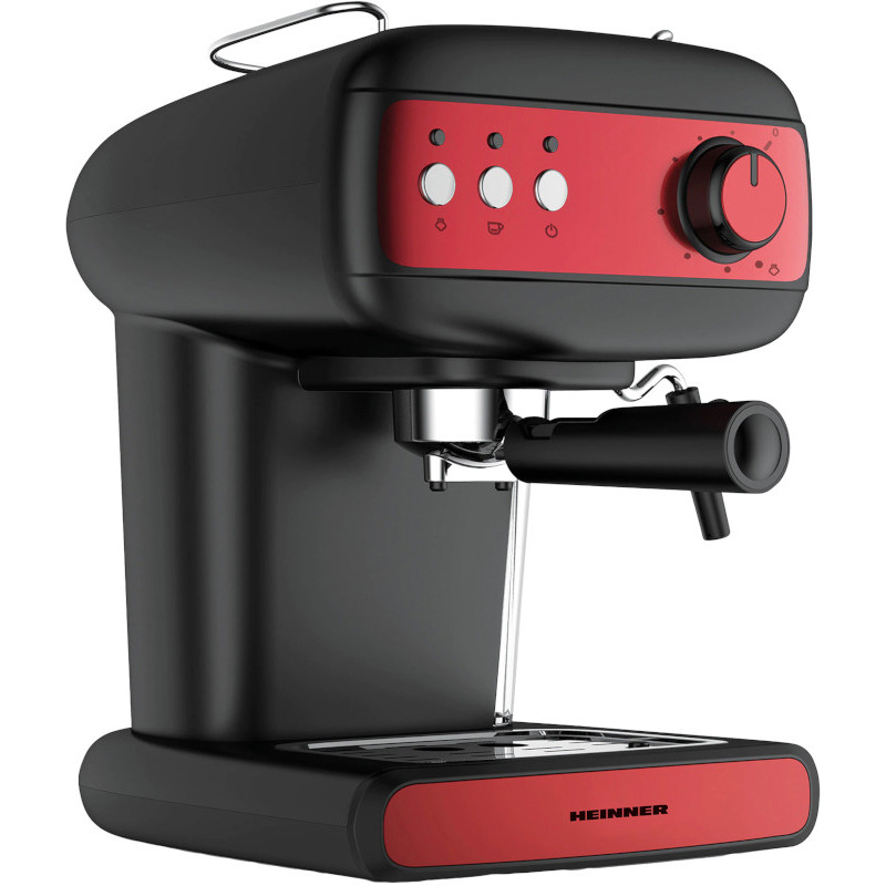 Espressor de cafea Heinner Red Boquette HEM-1100BKRD, 850W, 15bar, 1.2L ...