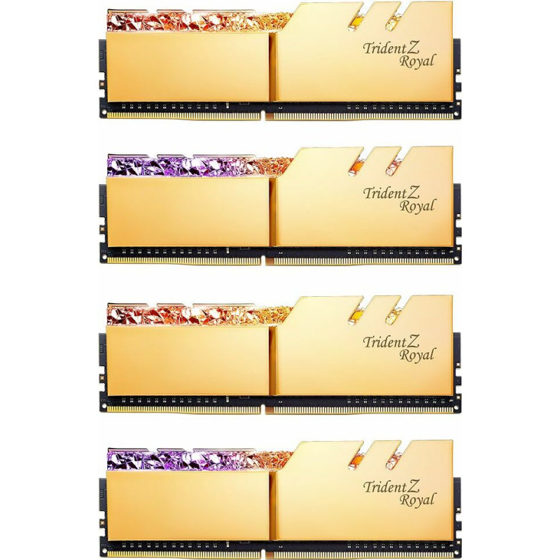 Memorie G.Skill Trident Z Royal RGB Gold 128GB DDR4 3600MHz CL18 Quad ...