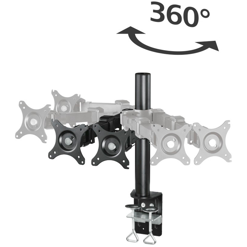 Suport TV / Monitor Hama 2x Monitor Arm Full Motion, 26 inch, negru ...