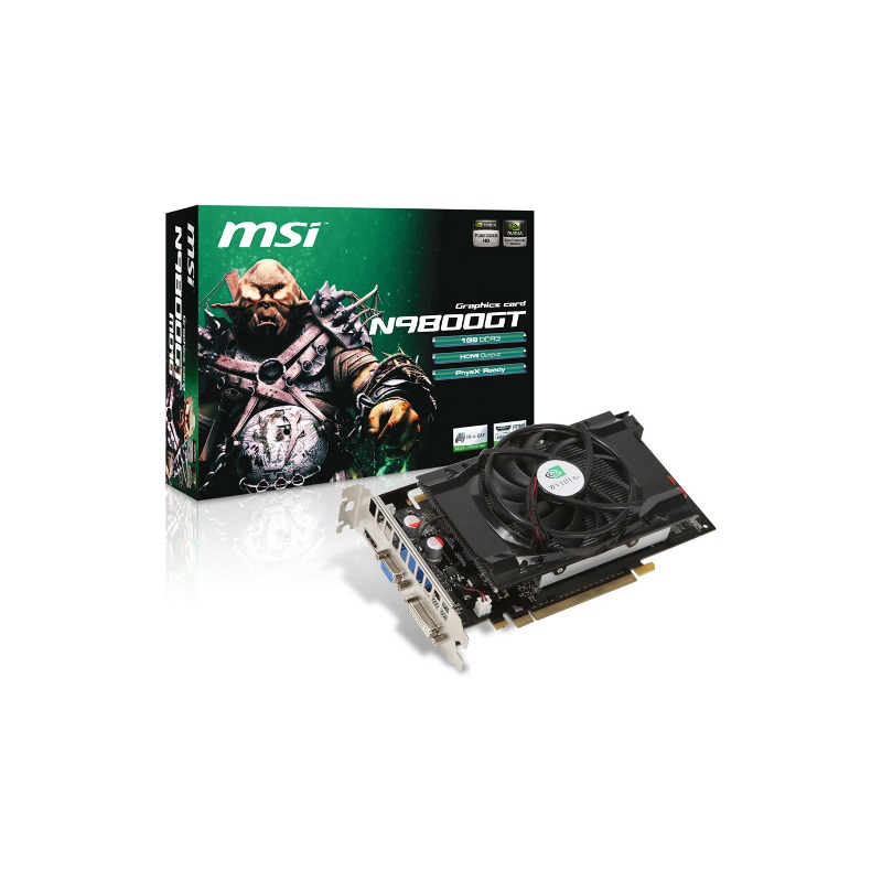 Placa video MSI GeForce 9800GT Fan 1GB DDR3 256-bit - PC Garage