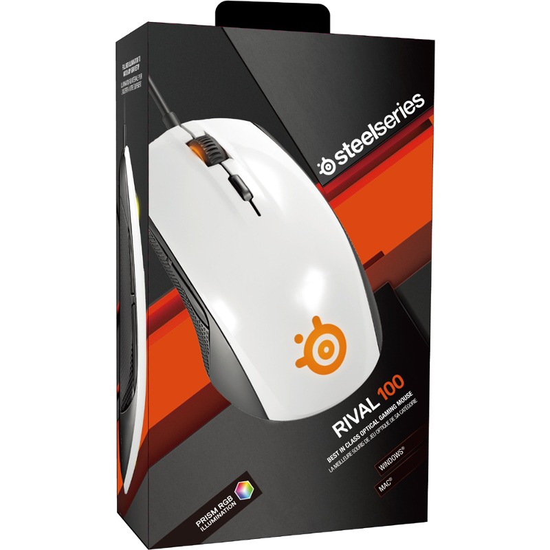 Mouse Gaming SteelSeries Rival 100 White - PC Garage