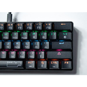 Tastatura Gaming QwertyKey Rice Black RGB Mecanica Red Switch - PC Garage