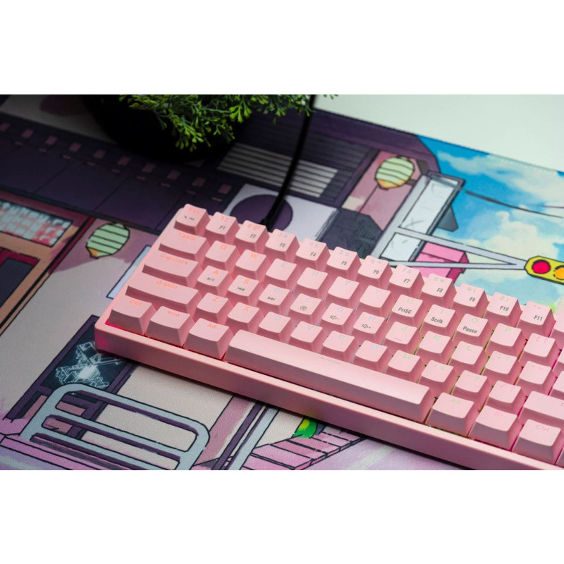 Tastatura Gaming QwertyKey Neo Pink RGB Mecanica Blue Switch - PC Garage