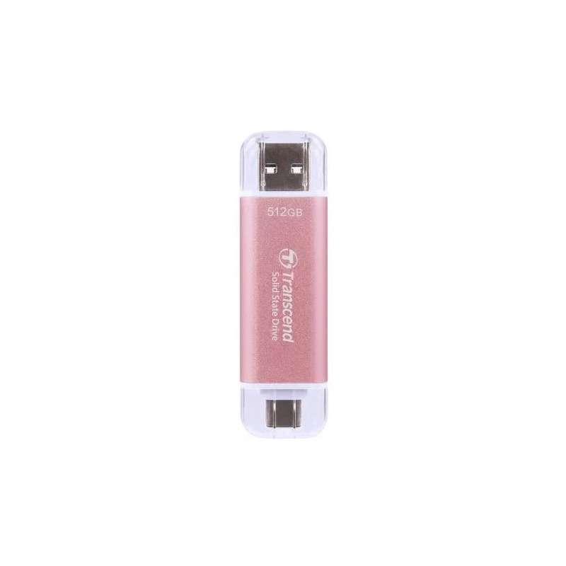 SSD Transcend ESD310 512GB External SSD USB 3.0 Type C/A Pink - PC Garage