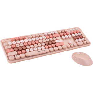 Kit periferice Serioux Retro Wireless Pink - PC Garage