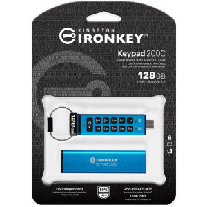 Memorie externa Kingston IronKey Keypad 200C 128GB USB-C - PC Garage