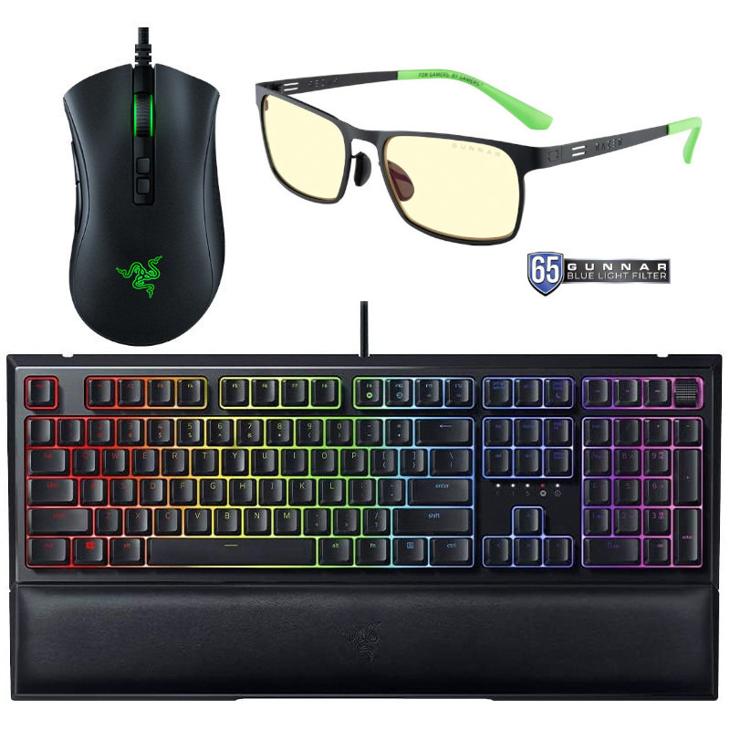Kit Gaming Razer Combo 4: Ornata V2 + DeathAdder V2 + Gunnar FPS Mini ...