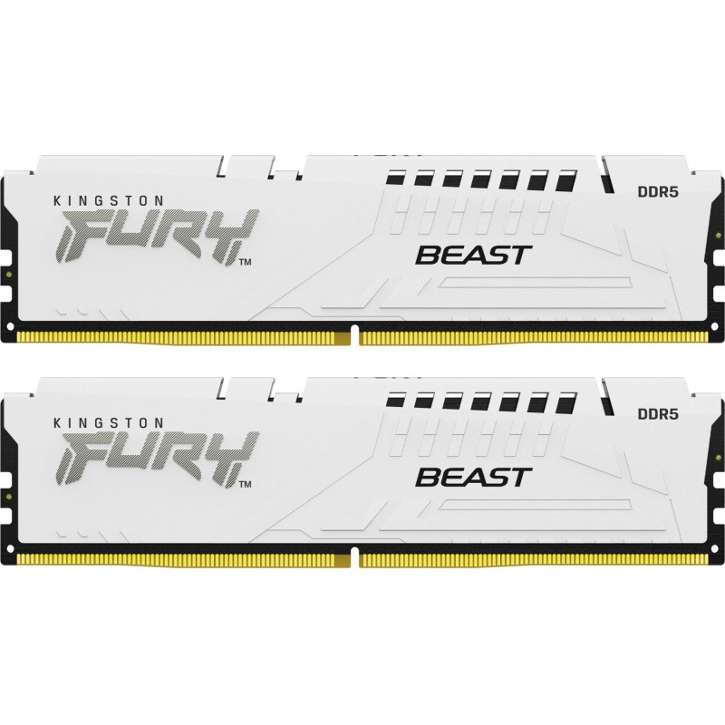 Memorie Kingston FURY Beast White 64GB DDR5 6000MHz CL30 Dual Channel Kit - PC Garage