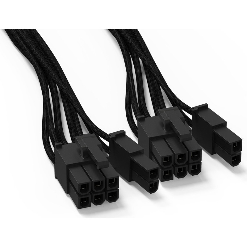 Cablu componente be quiet! CP-6620 Sleeved Power Cable, PCIe 2x 6+2 pin ...