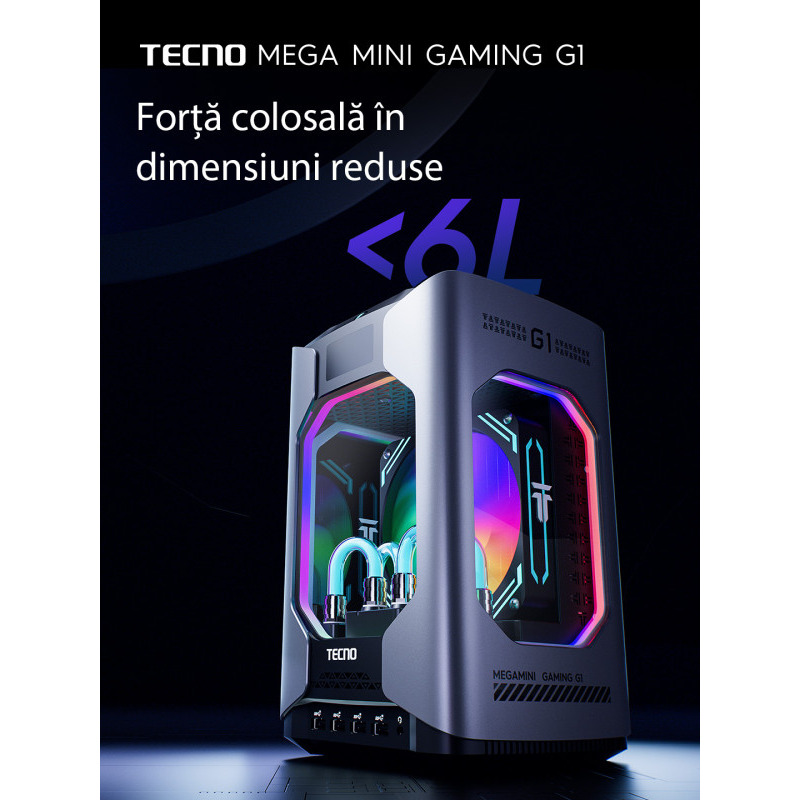 Mini PC Tecno Gaming Mega Mini G1, Intel® Core™ i7-13620H 4.9GHz Raptor ...