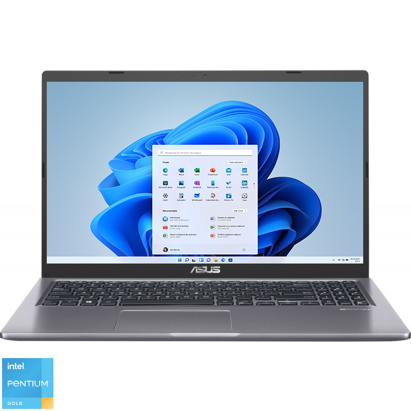 Laptop ASUS 15.6'' P1512CEA, FHD, Procesor Intel® Pentium® Gold 7505 ...