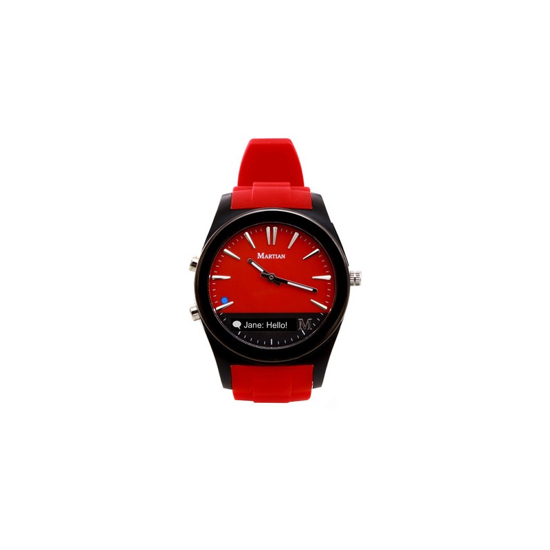 SmartWatch Martian Notifier, curea silicon Red - PC Garage
