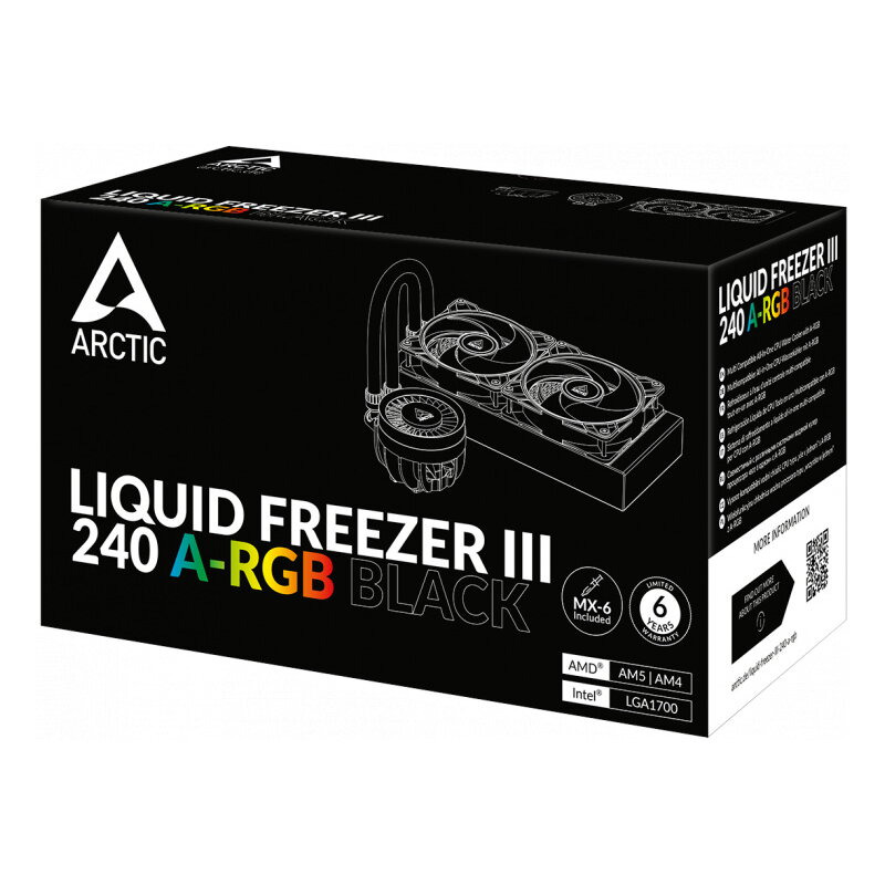 Cooler CPU ARCTIC AC Liquid Freezer III 240 ARGB Black - PC Garage