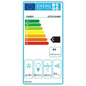 Hota Candy tradtionala CFT610/4W/1, Putere de absorbtie 210 m3/h, Clasa ...