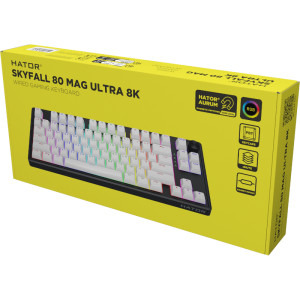 Tastatura Gaming HATOR Skyfall Mag Ultra 8K TKL RGB Aurum Ice Magnetic ...
