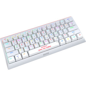Tastatura Gaming Marvo KG962G RGB White Red Switch Mecanica - PC Garage