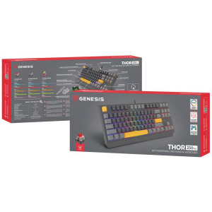 Tastatura Gaming Genesis THOR 230 TKL RGB Anchor Grey Positive Outemu ...